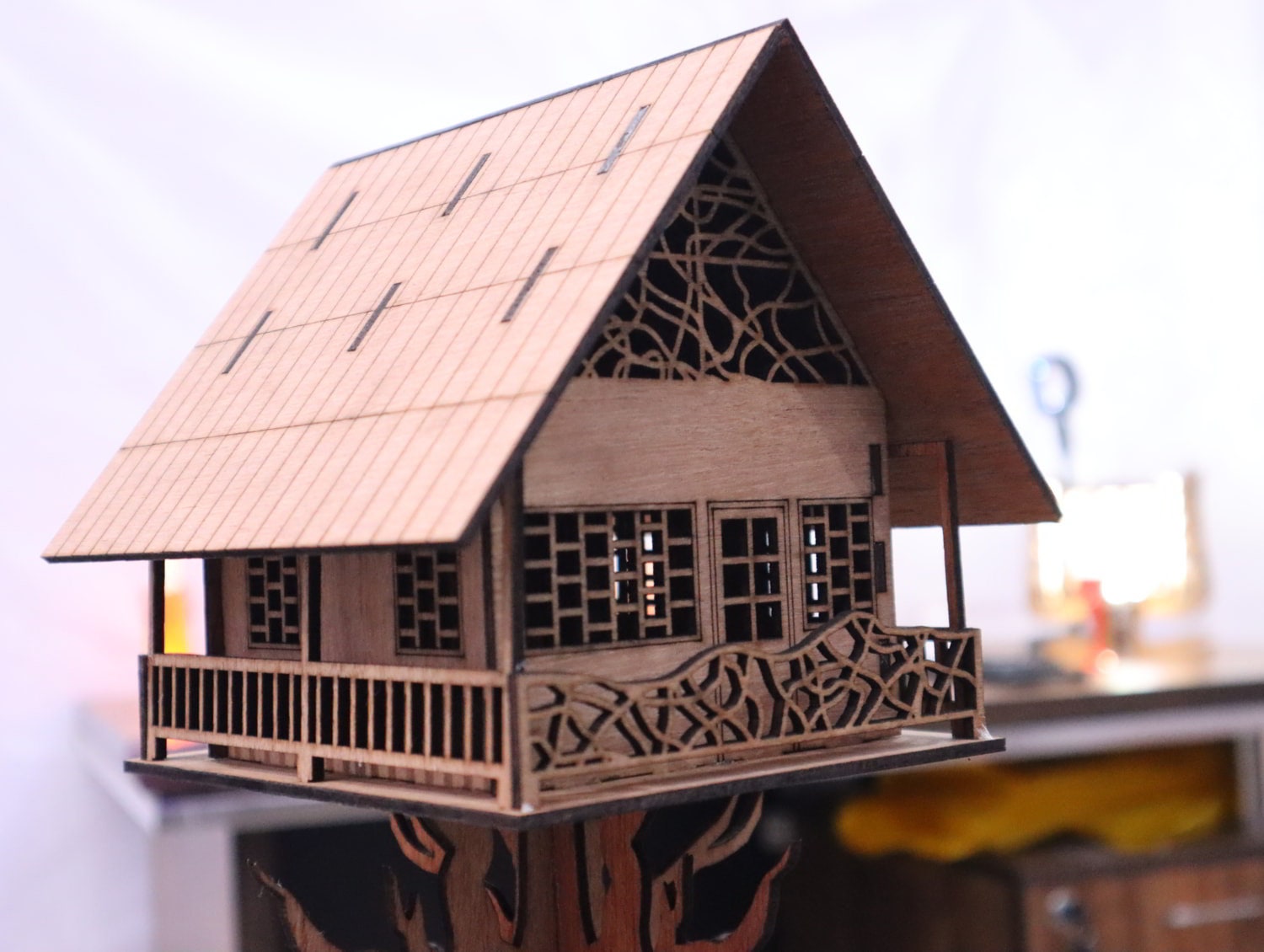 Laser Cut Tree House 3mm CDR File Dxf Vector Laser Cut Template Pattern ...