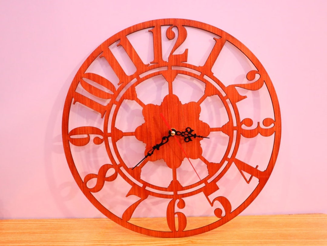 Laser Cut Wall Clock Vector Cutting File Svg Dxf Wall Art Laser Cut ...