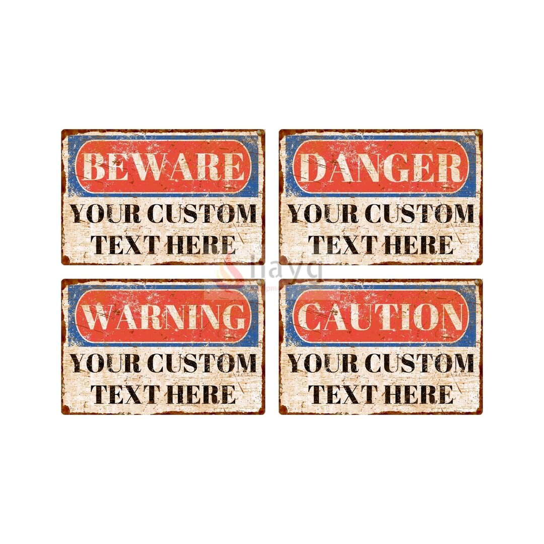 Retro Custom Metal Sign Rusty Outdoor Metal Warning Sign - Etsy