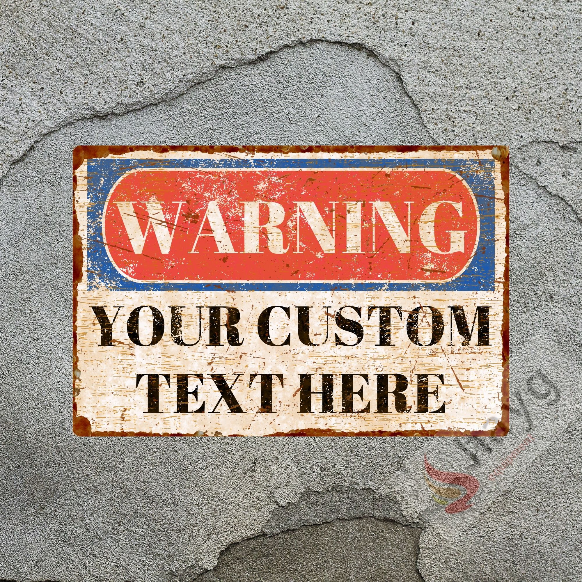 Retro Custom Metal Sign Rusty Outdoor Metal Warning Sign - Etsy