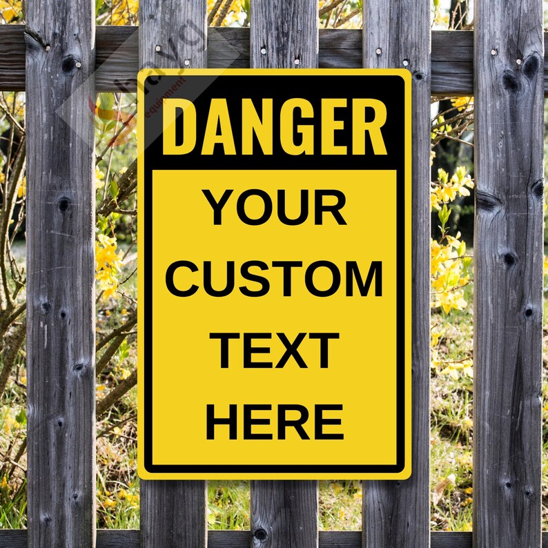 Custom Fence Sign Editable Door Sign Blank Workshop Sign - Etsy