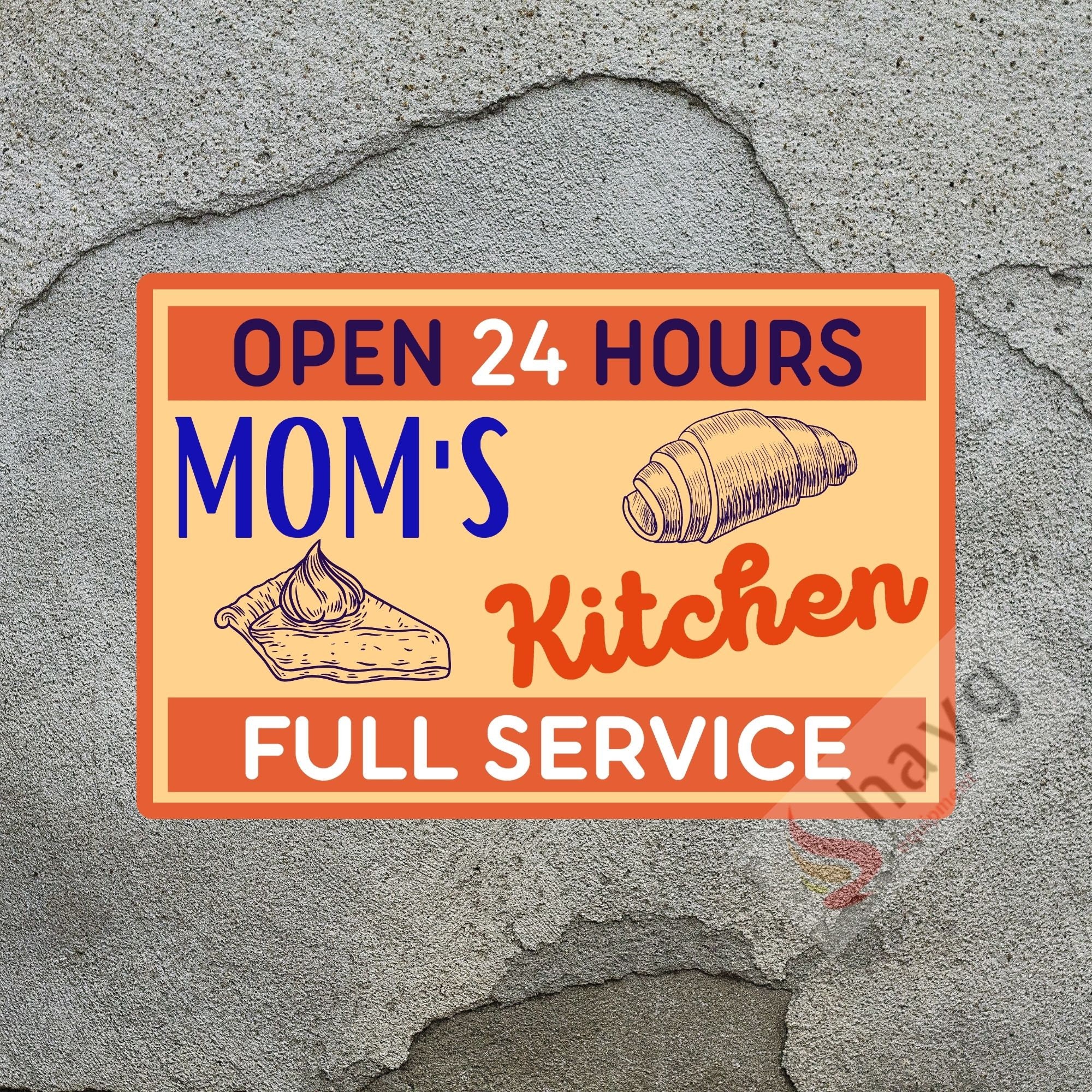 Personalized Metal Kitchen Sign, Customized Farmhouse Kitchen Sign, Mom ...