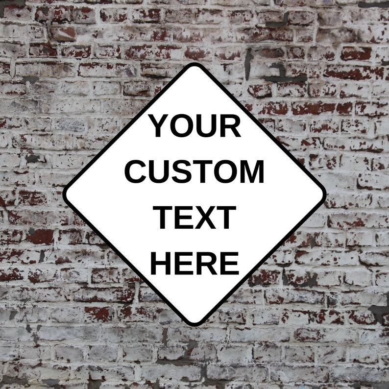 Metal Road Sign, Custom Text Outdoor Sign, Crossing Sign, Metal Wall ...