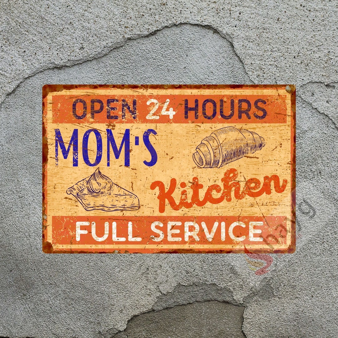 Personalized Metal Kitchen Sign, Customized Farmhouse Kitchen Sign, Mom ...