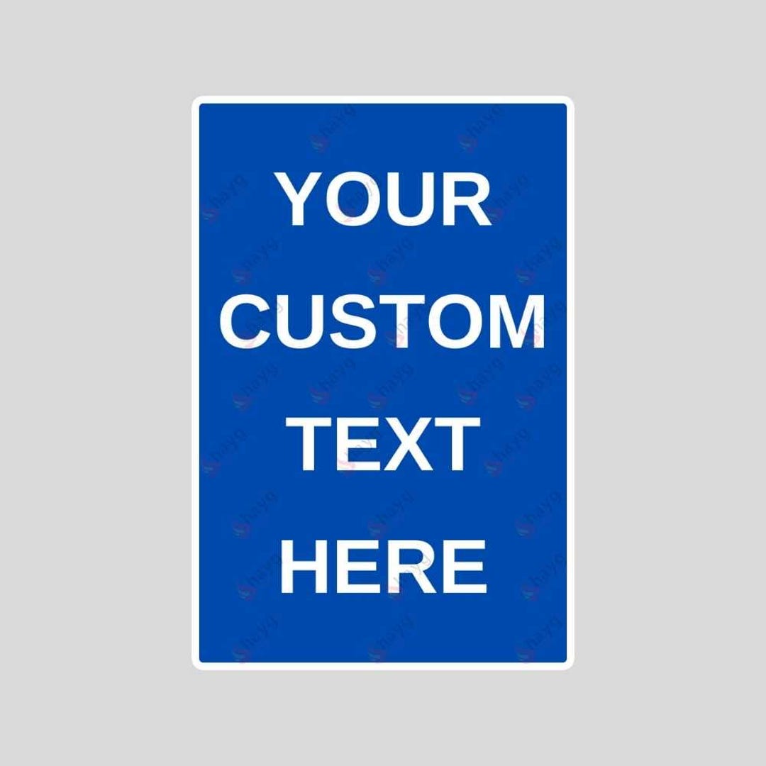 Custom Blue Aluminum Outdoor Sign – Personalized Weatherproof Plaque ...