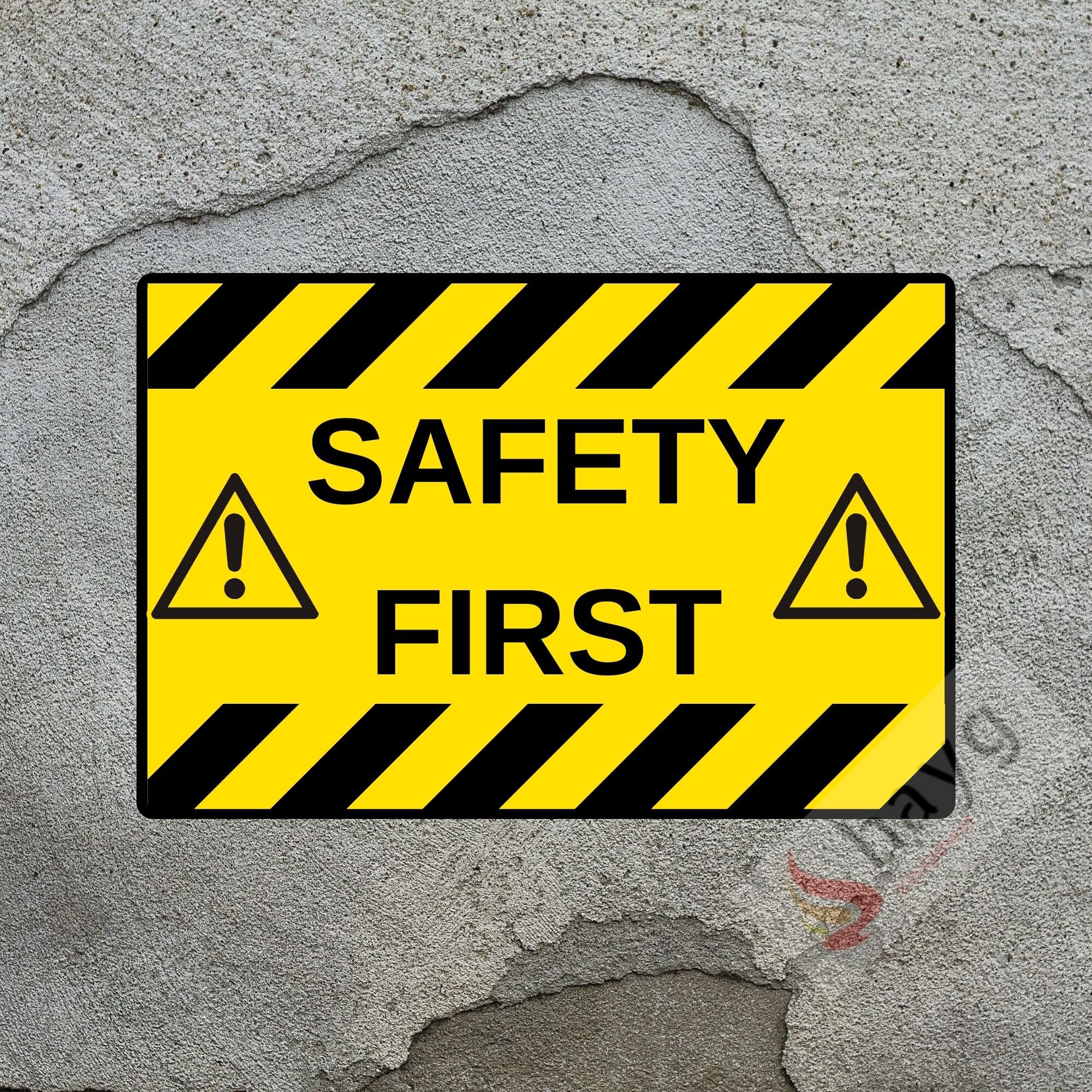 Personalized Yellow Safety Sign, Custom Metal Sign, Outdoor Aluminum ...