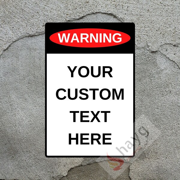 Customizable Caution Sign - Etsy