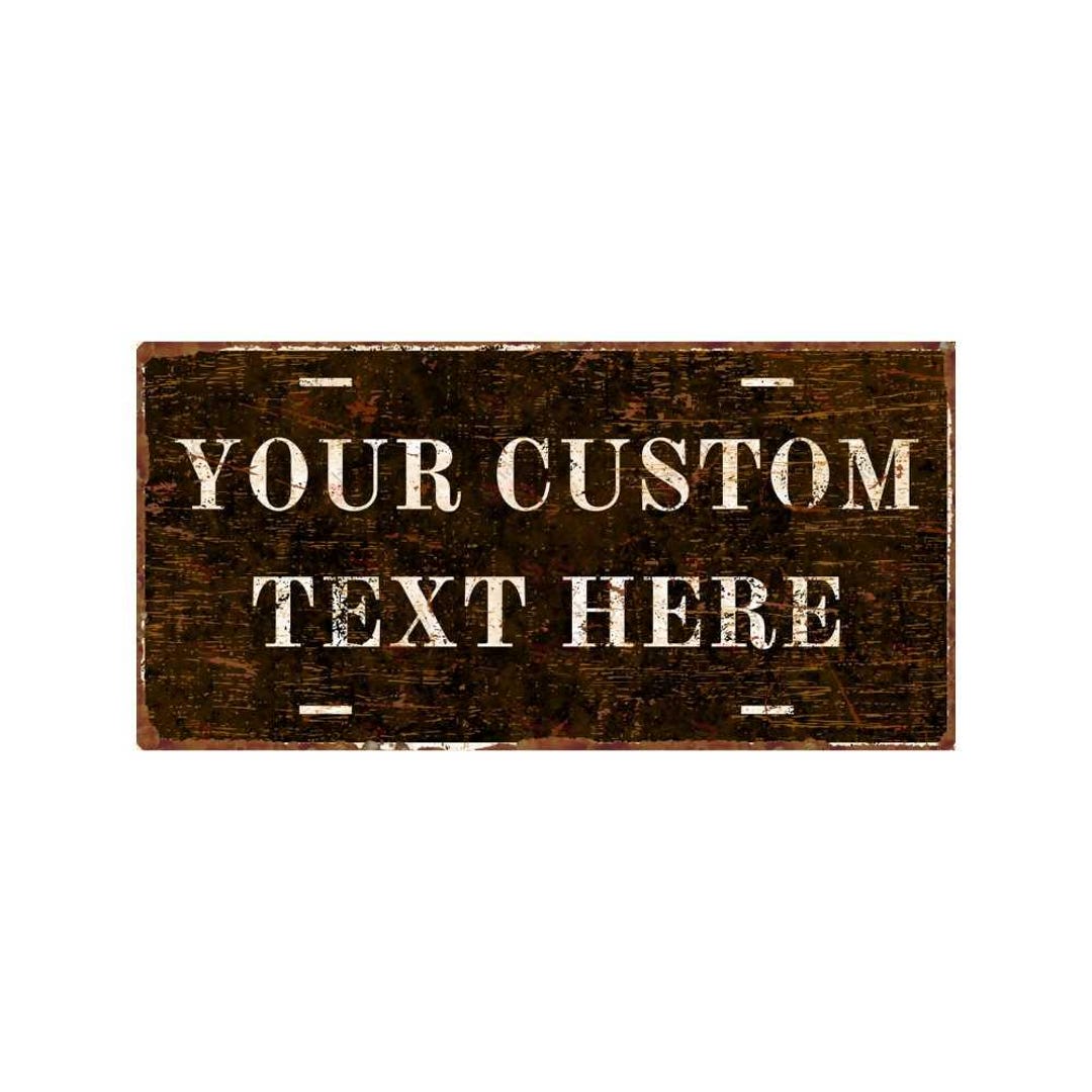 Custom Retro Black Aluminum Sign - Vintage Style Personalized Yard Sign ...
