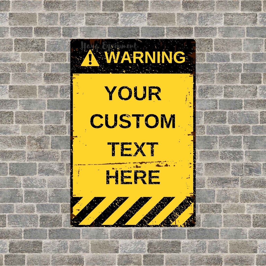 Custom Warning Sign Kids Room Decor Metal Sign Custom - Etsy