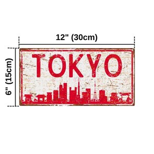 Vintage Tokyo Cityscape Metal Sign: Retro Japanese Wall Art - Etsy
