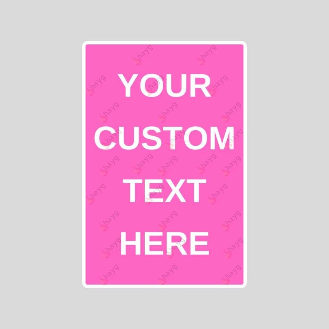 Custom Pink Aluminum Outdoor Sign – Personalized Weatherproof Plaque ...