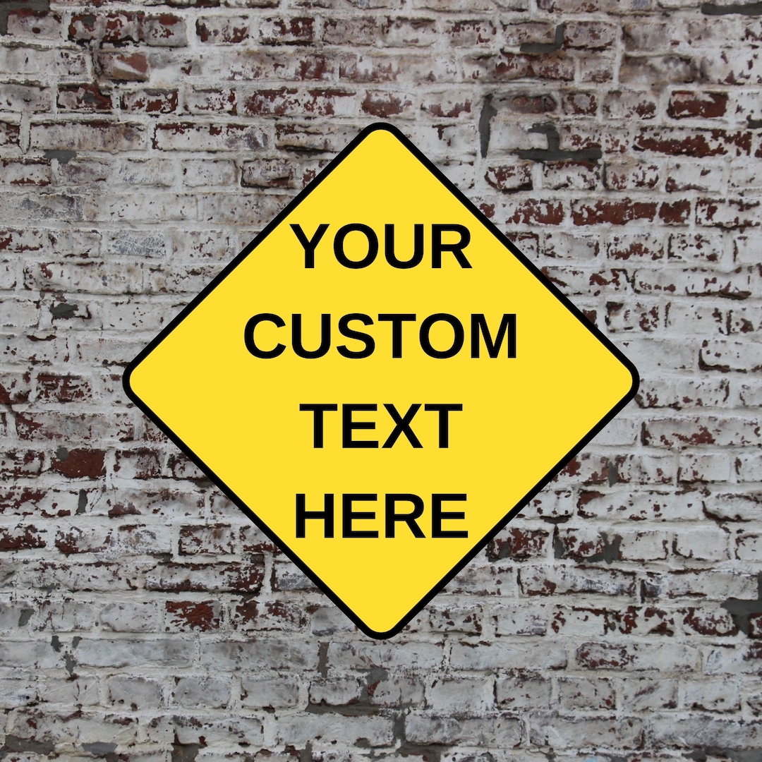 Metal Road Sign, Custom Text Outdoor Sign, Crossing Sign, Metal Wall ...