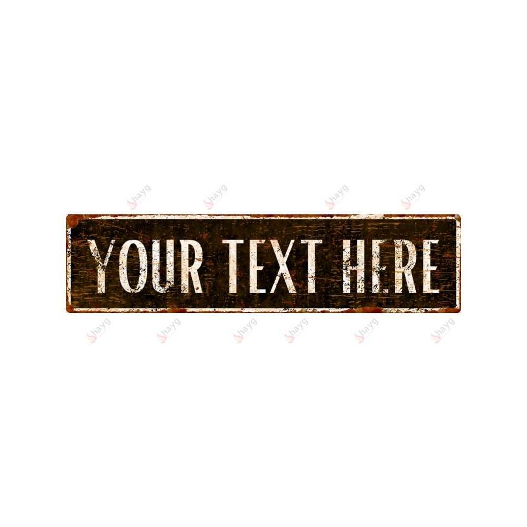 Personalized Rusty Black Metal Street Sign: Custom Garage or Man Cave ...