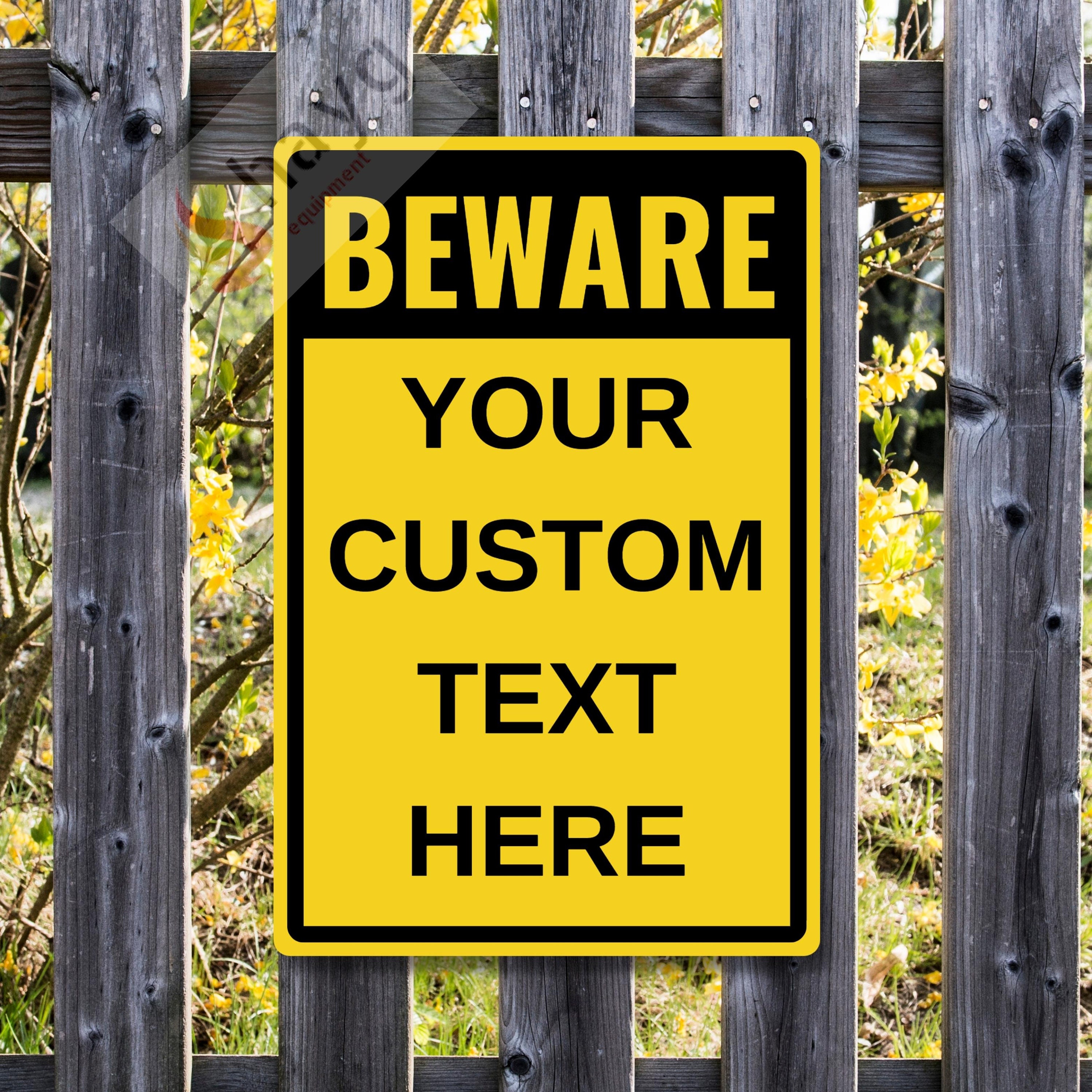 Custom Fence Sign Editable Door Sign Blank Workshop Sign - Etsy
