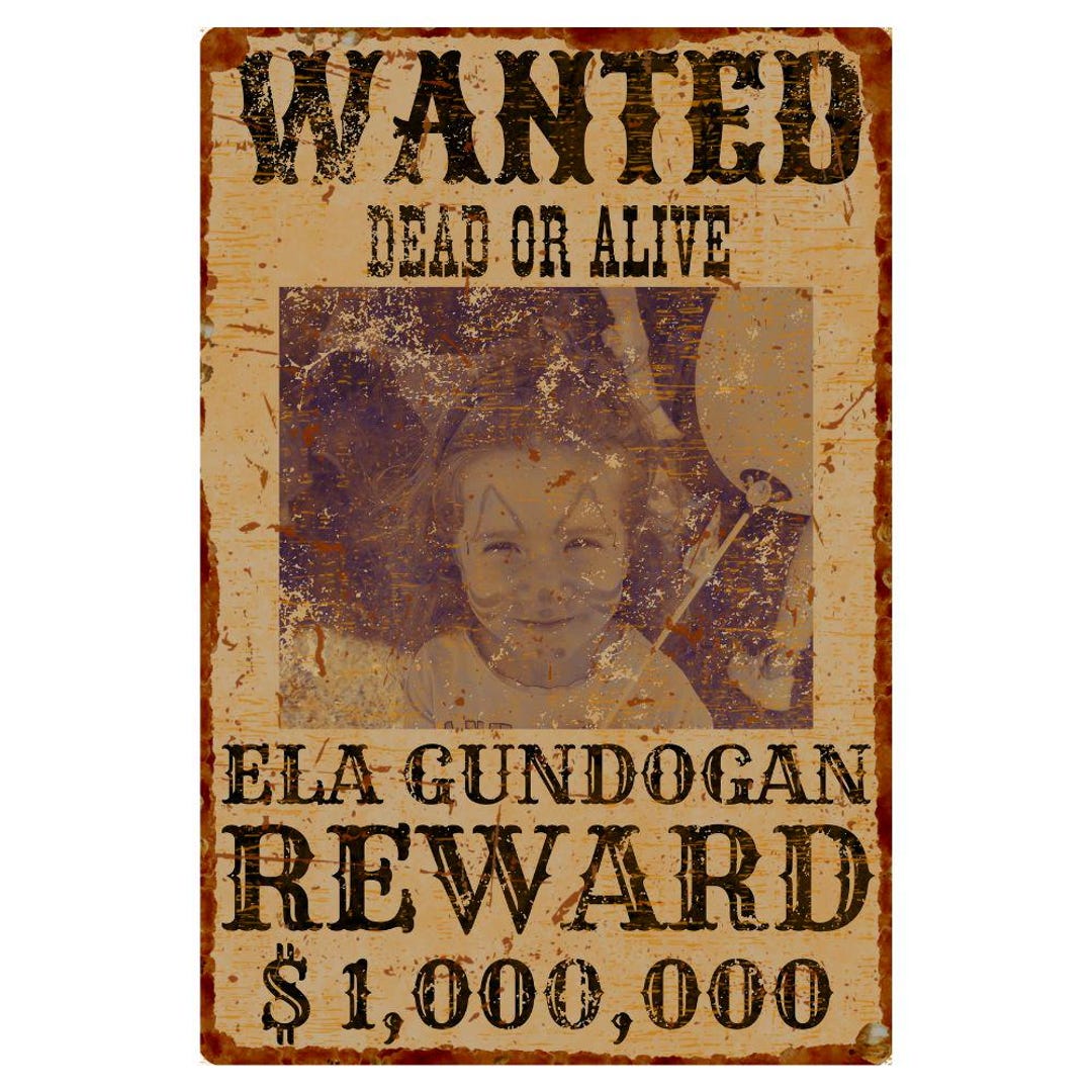 Custom Wanted Metal Sign: Personalized Western Decor - Etsy