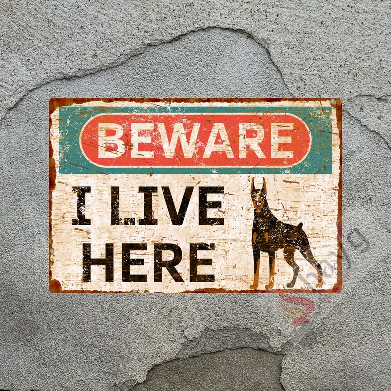 Metal Dog Warning Sign for Fence Vintage Decor Beware of - Etsy