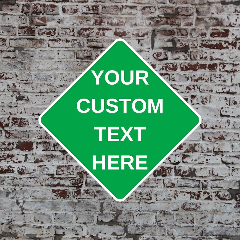 Metal Road Sign, Custom Text Outdoor Sign, Crossing Sign, Metal Wall ...