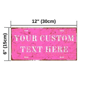 Custom Pink Rust-look Aluminum Sign – Personalized Home Decor Plaque - Etsy