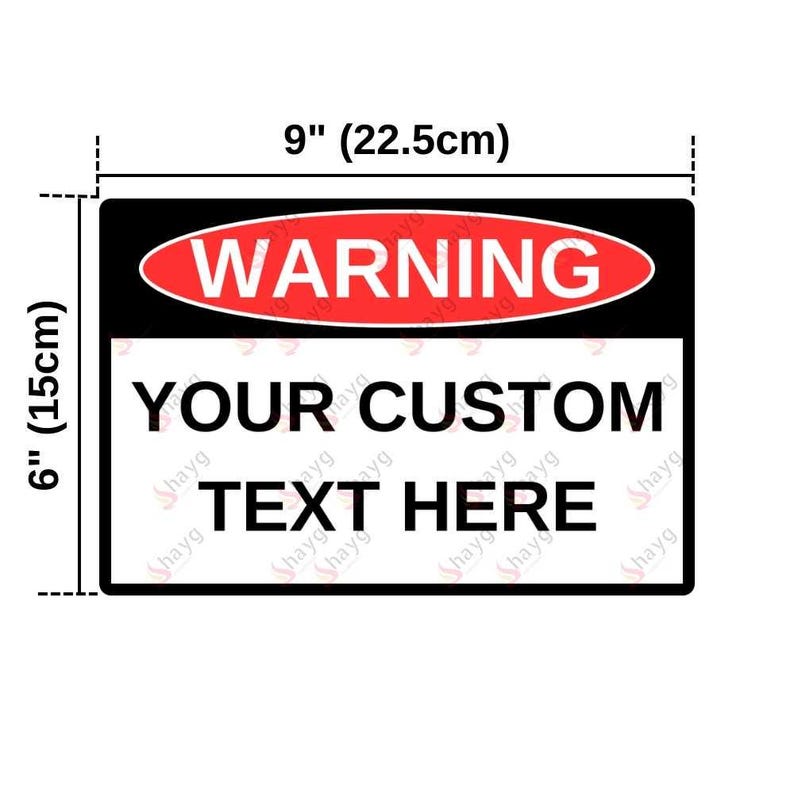 Customizable Aluminum Warning Sign – Personalized Metal Safety Plaque ...