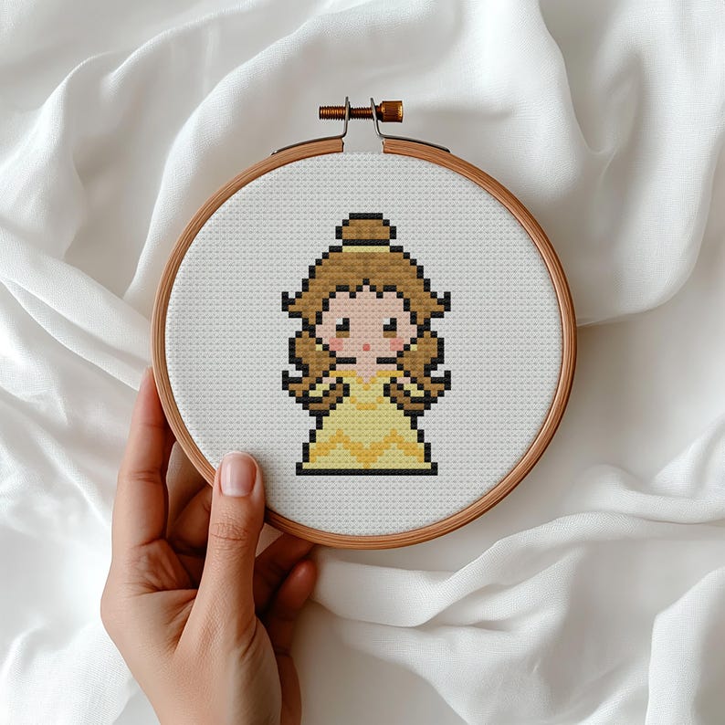 Mini Pixel Belle Cross Stitch Pattern, Easy Beginner Chart (PDF Pattern ...