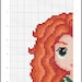 Little Merida Cross Stitch Pattern Princess Cross Stitch Home Decor ...