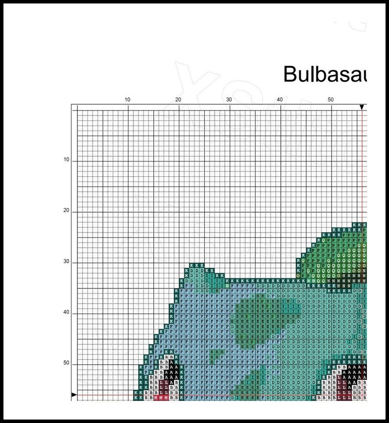Bulbasaur Cross Stitch Pattern Pokemon Cross Stitch Modern - Etsy