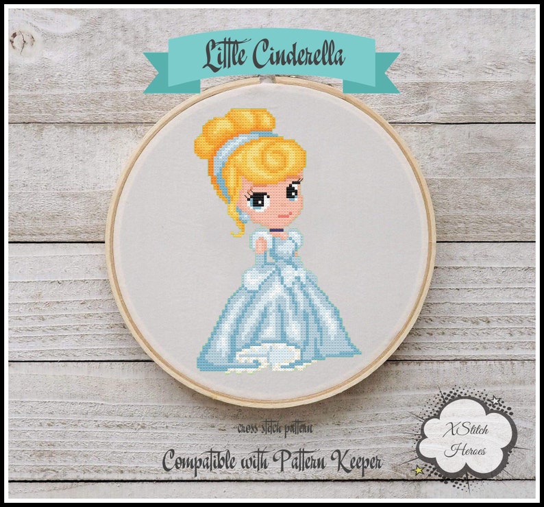 Cinderella Cross Stitch Pattern, Kids Room Decor (PDF Pattern) - Etsy