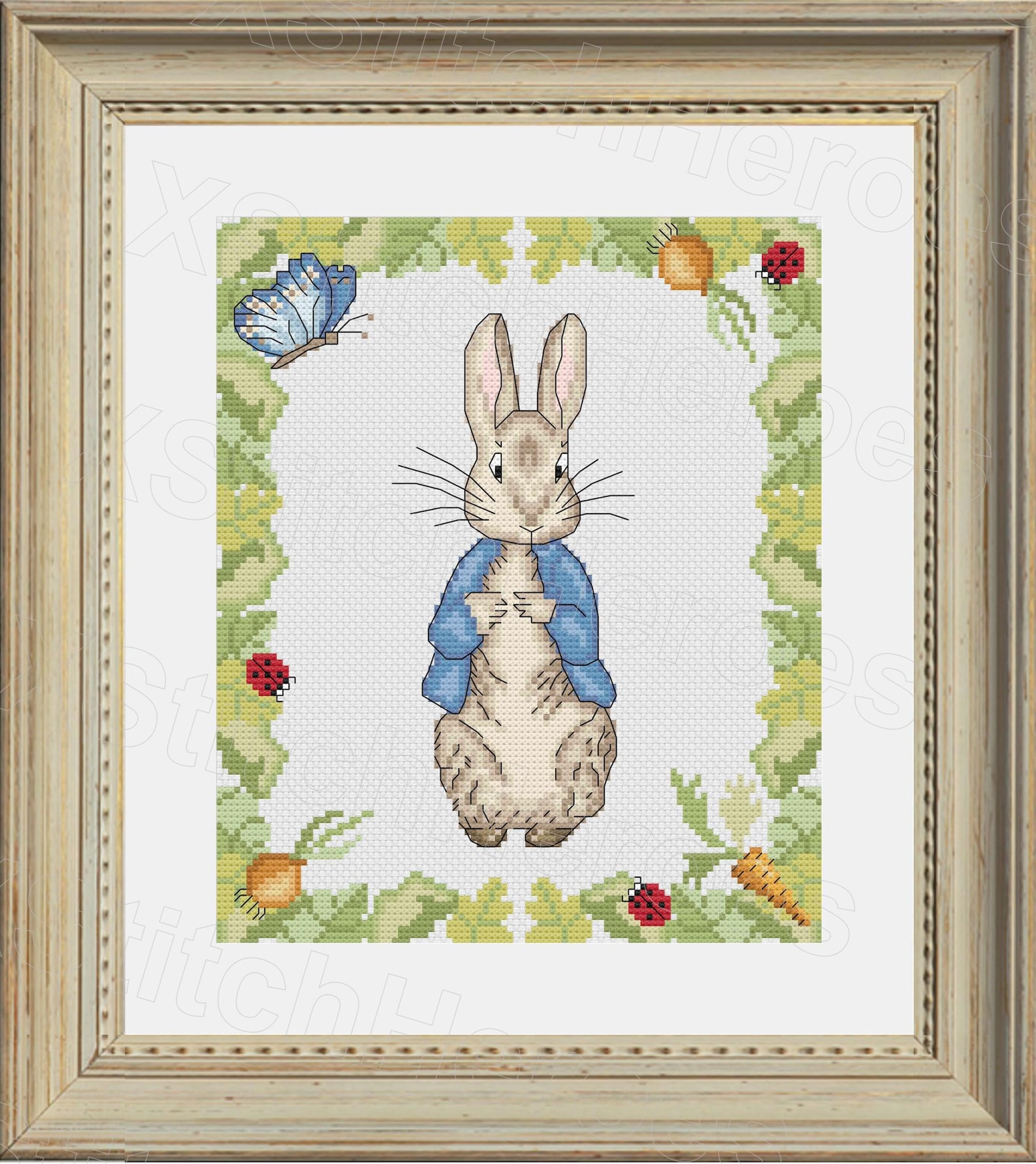 Peter Rabbit Cross Stitch Pattern, Beatrix Potter Design (PDF Pattern ...
