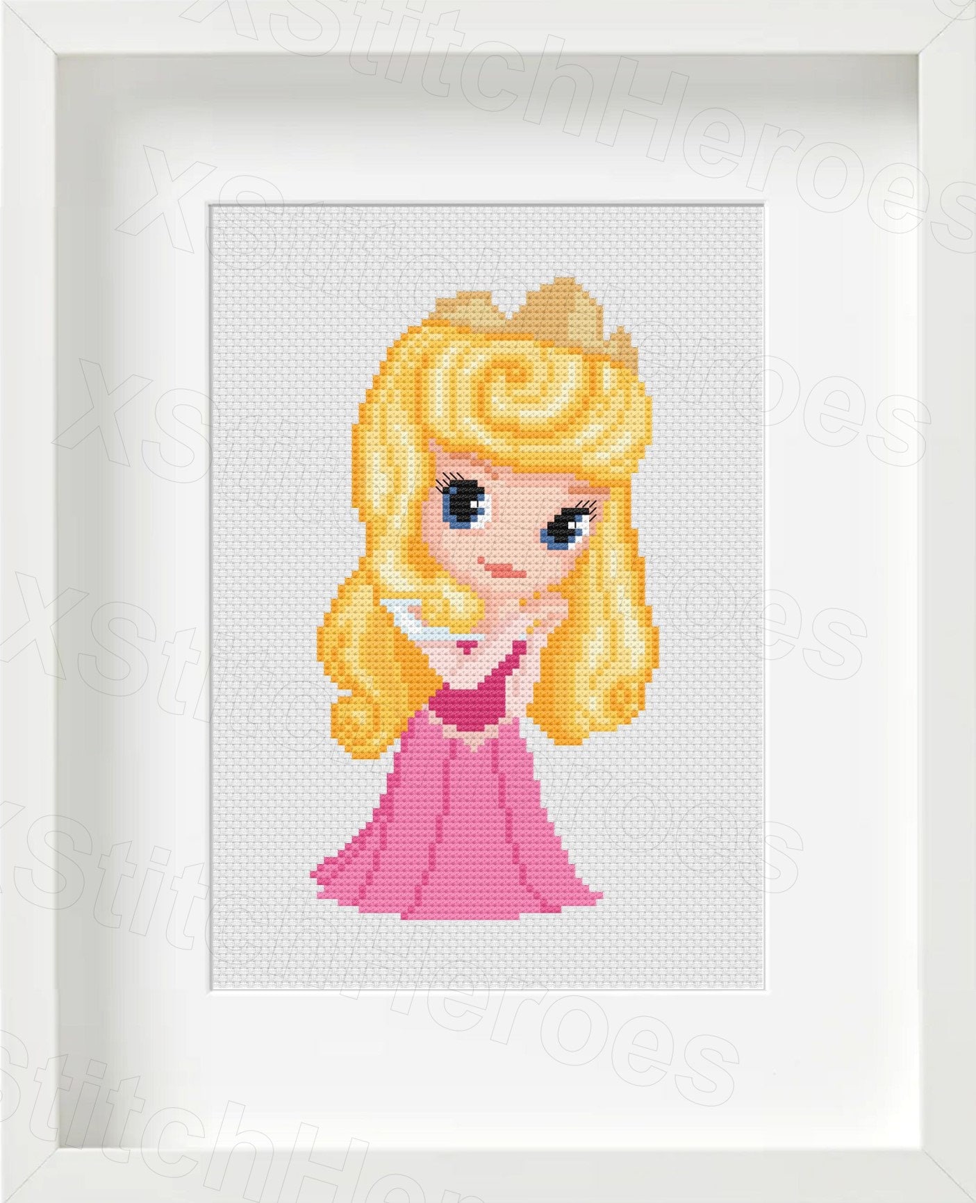 Little Aurora Cross Stitch Pattern Princess Cross Stitch Home - Etsy