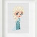 Little Elsa Cross Stitch Pattern Princess Cross Stitch Home Decor Wall ...