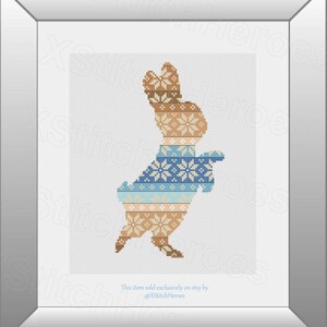 Norwegian Rabbit Ornament Cross Stitch Pattern Christmas Decoration ...