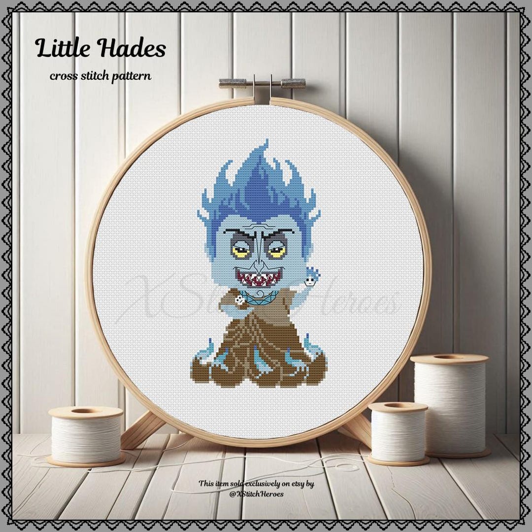 Hades Cross Stitch Pattern Evil Cross Stitch Home Decor Heroes Pattern ...