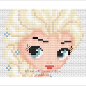 Little Elsa Cross Stitch Pattern Princess Cross Stitch Home Decor Wall ...