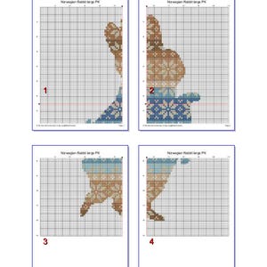 Norwegian Rabbit Ornament Cross Stitch Pattern Christmas Decoration ...
