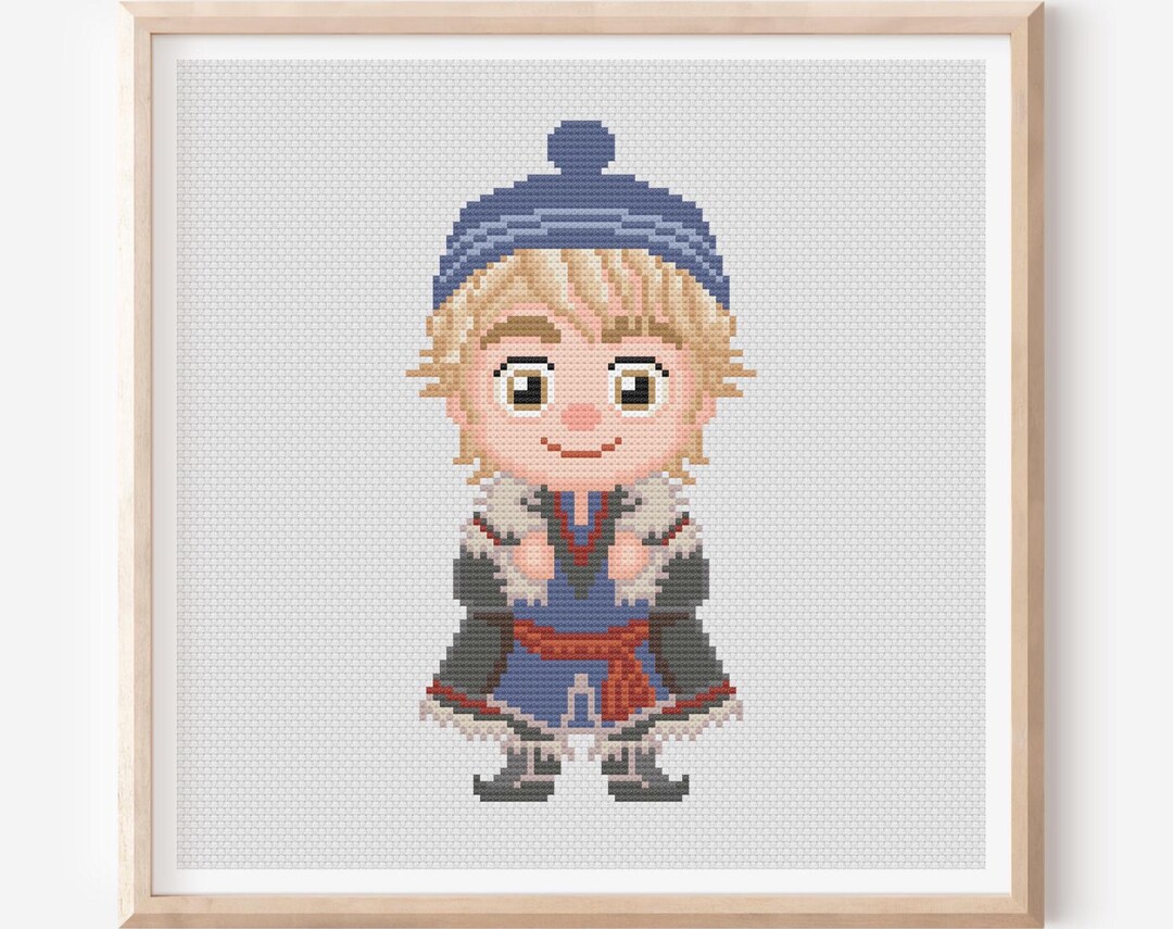Little Kristoff Cross Stitch Pattern Cute Heroes Pattern Frozen Cross ...