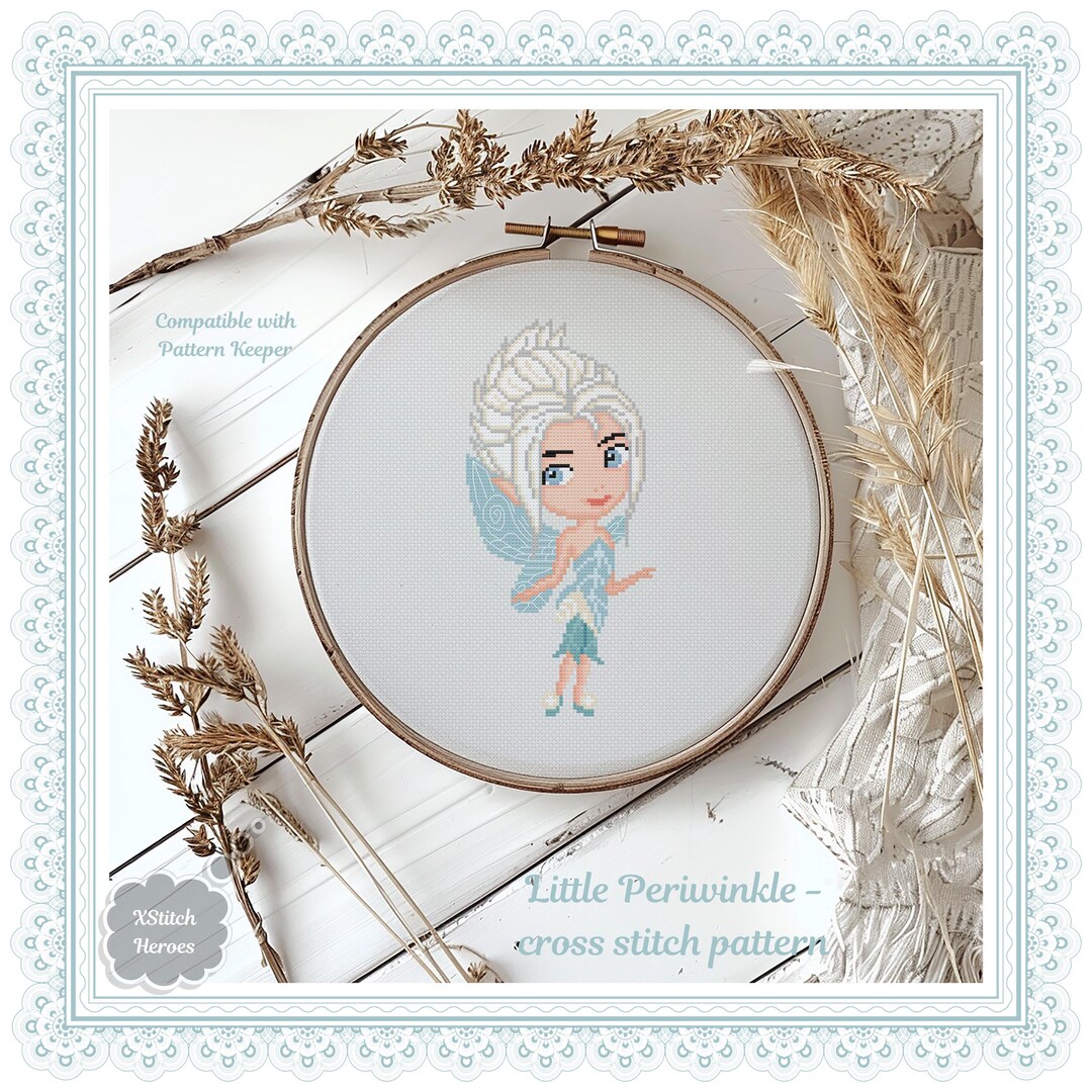 Little Periwinkle Cross Stitch Pattern Princess Cross Stitch Home Decor ...