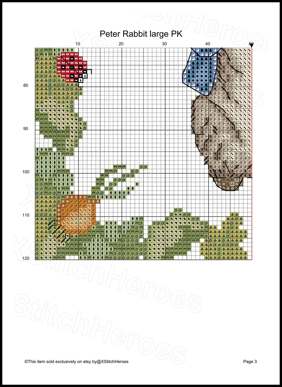 Peter Rabbit Cross Stitch Pattern, Beatrix Potter Design (PDF Pattern ...