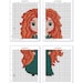 Little Merida Cross Stitch Pattern Princess Cross Stitch Home Decor ...
