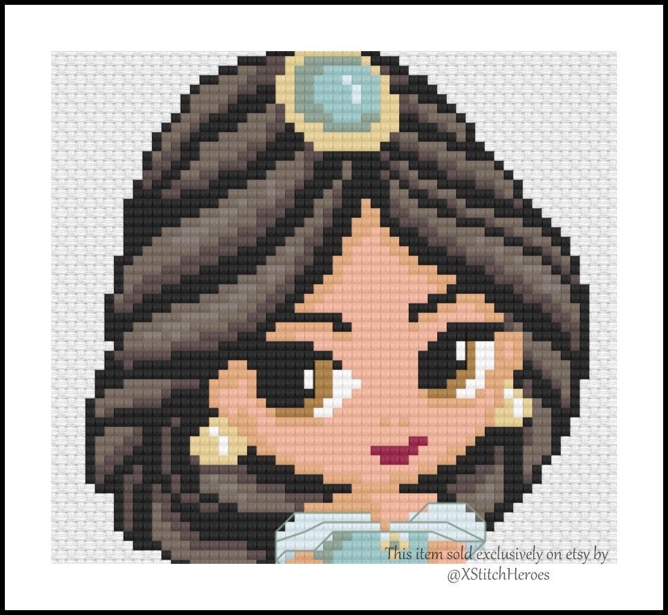 Jasmine Princess Cross Stitch Pattern: Aladdin Tale Heroes (PDF Pattern ...