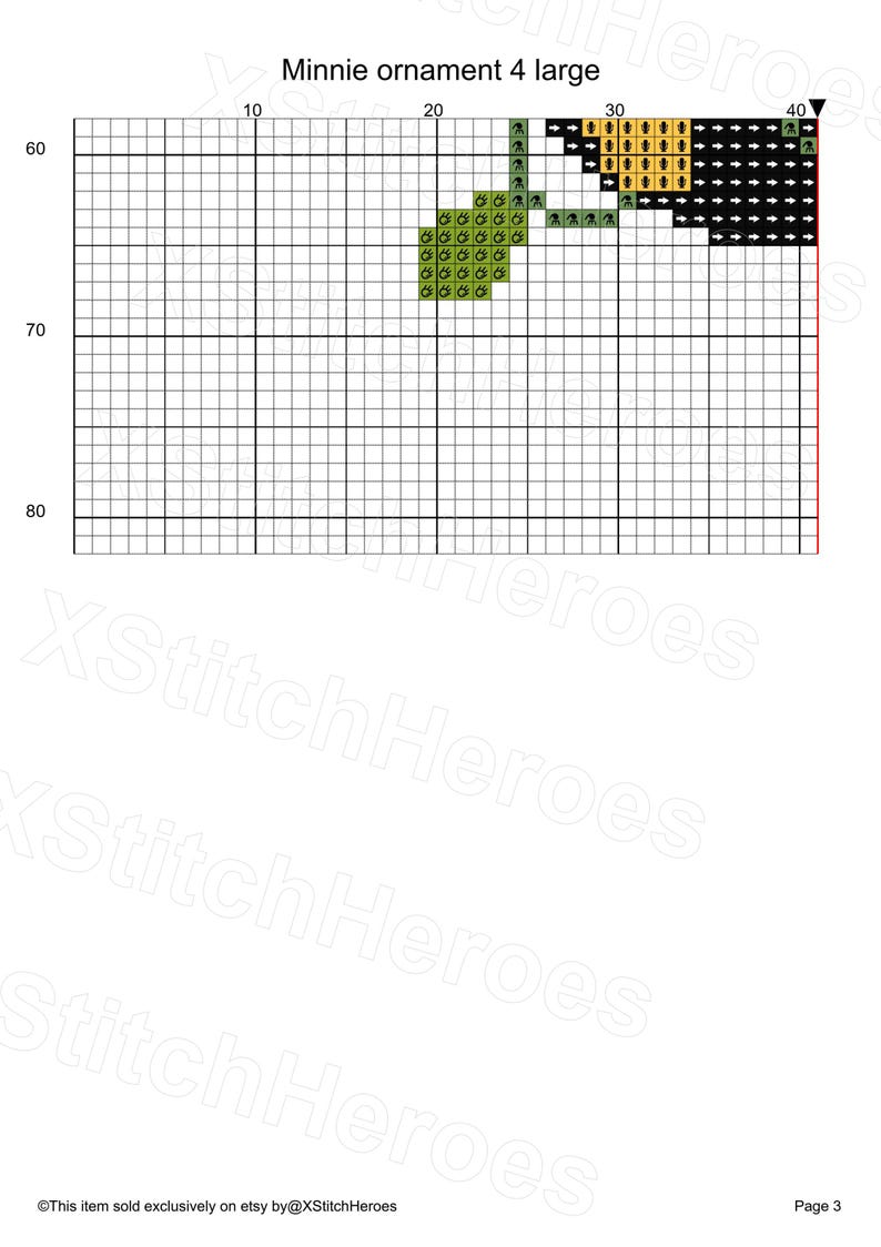 Minnie Mouse Christmas Ornament Cross Stitch Pattern (PDF Pattern) - Etsy