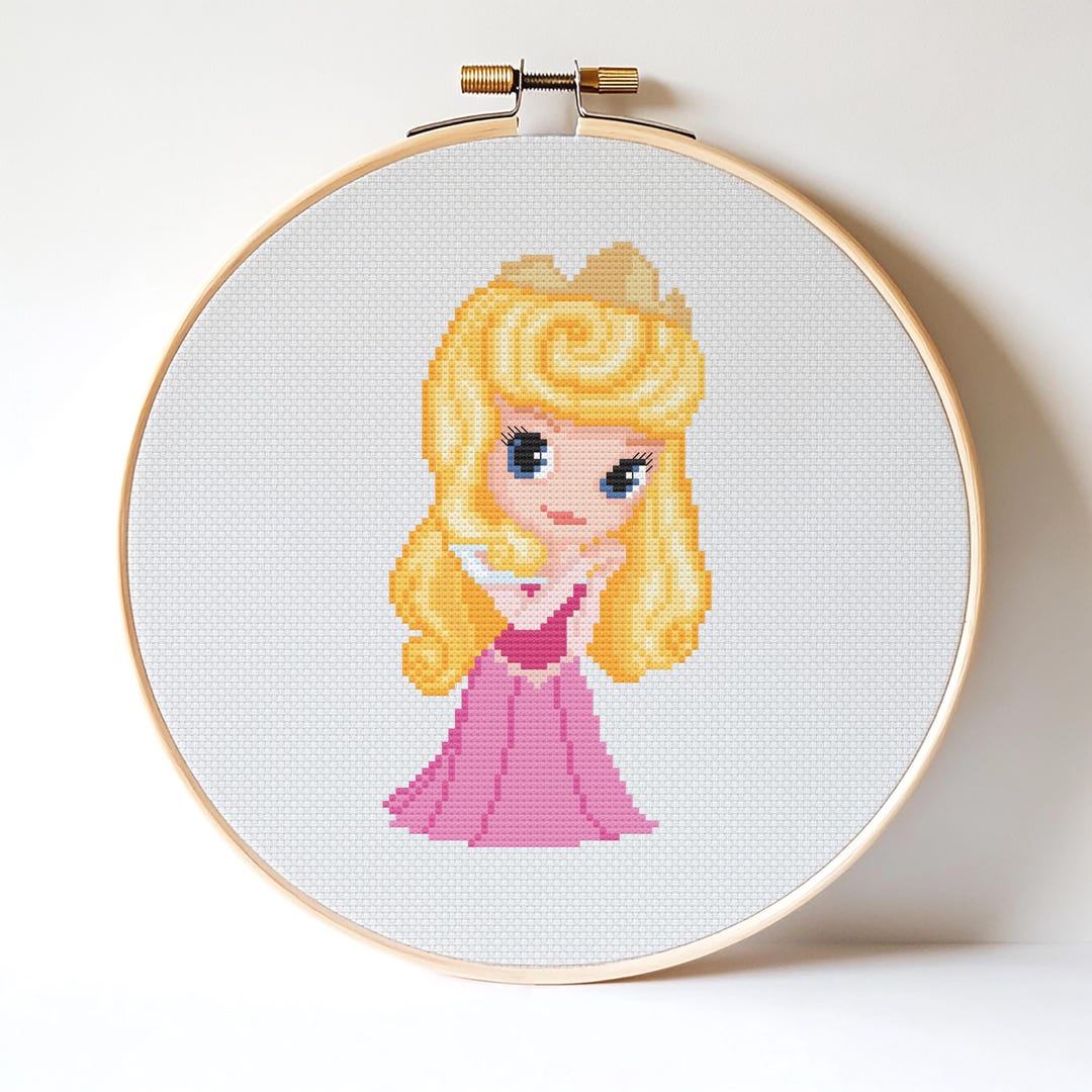 Aurora Cross Stitch Pattern Princess Cross Stitch Home Decor Wall Decor ...