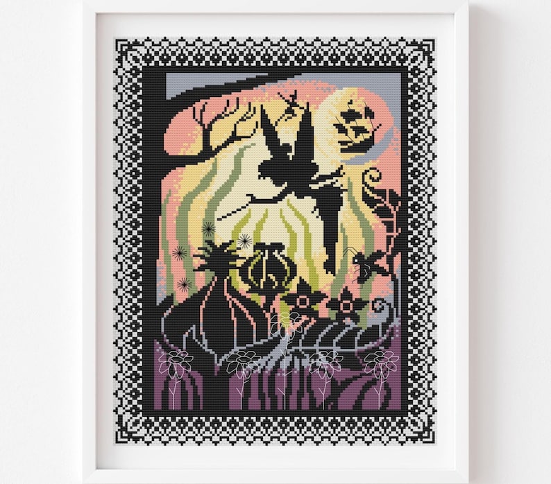 Tinkerbell Silhouette Cross Stitch Pattern: Princess Embroidery (PDF ...