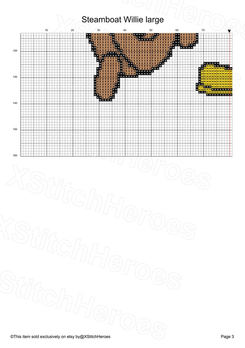 Steamboat Willie Mickey Cross Stitch Pattern (digital Download) - Etsy