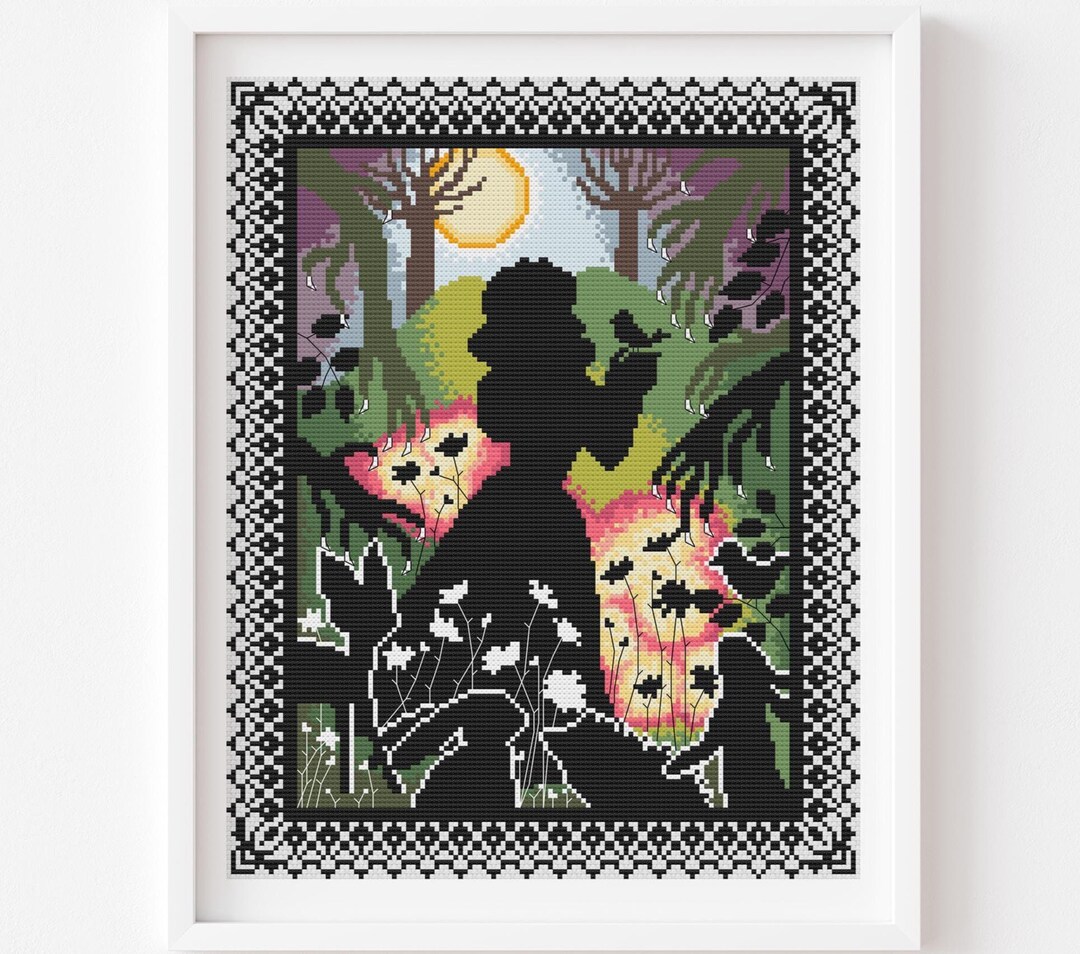 Snow White Cross Stitch Pattern: Princess Silhouette Embroidery (PDF ...