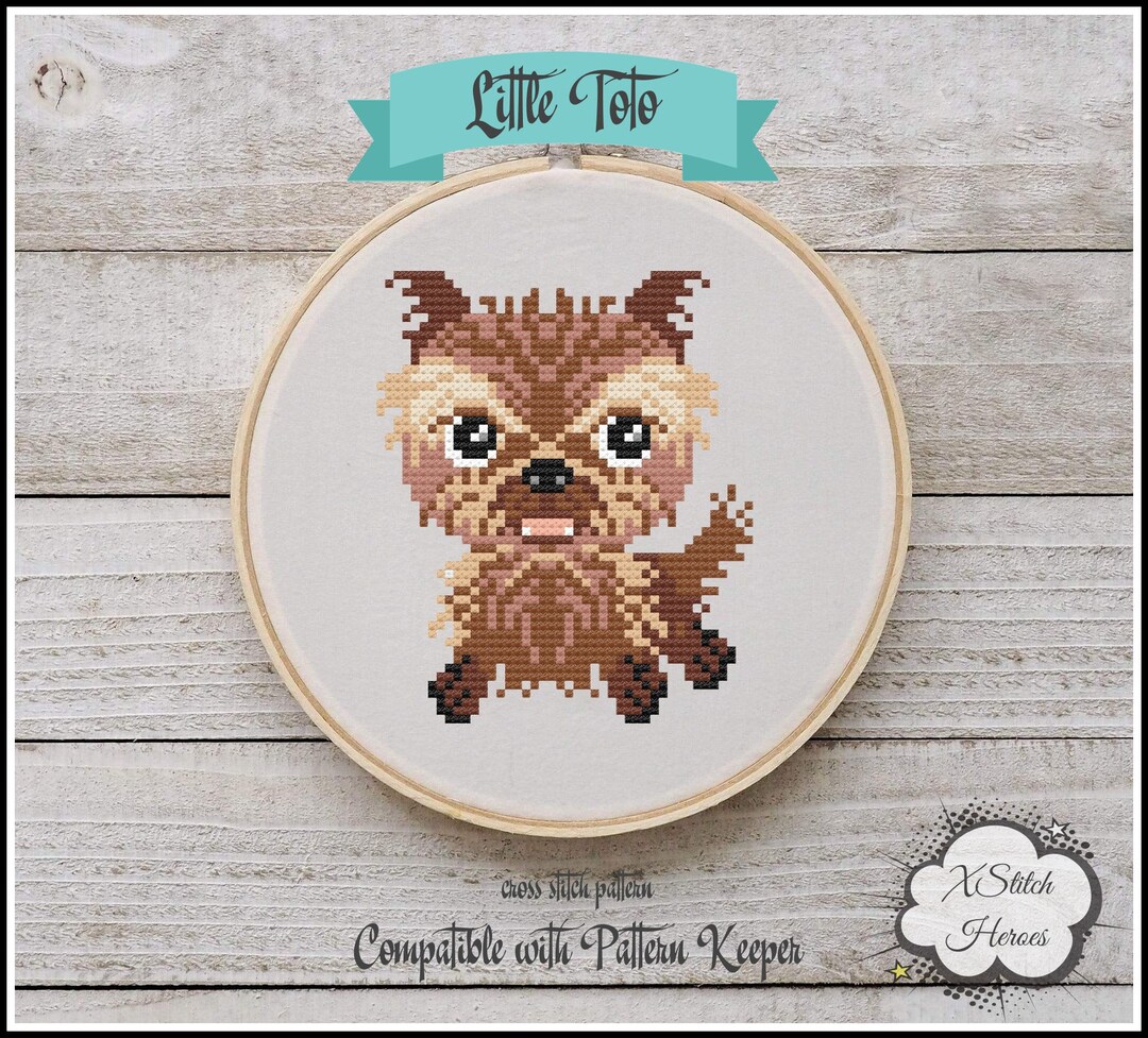 Little Toto Cross Stitch Pattern Princess Cross Stitch Home Decor Wall ...