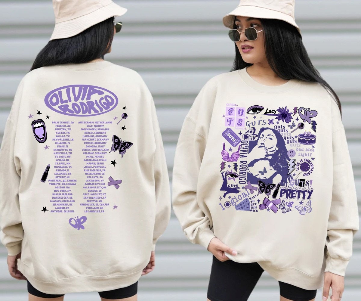 Olivia Rodrigo Guts Tour 2024 Sweatshirt The Guts World Tour 2024