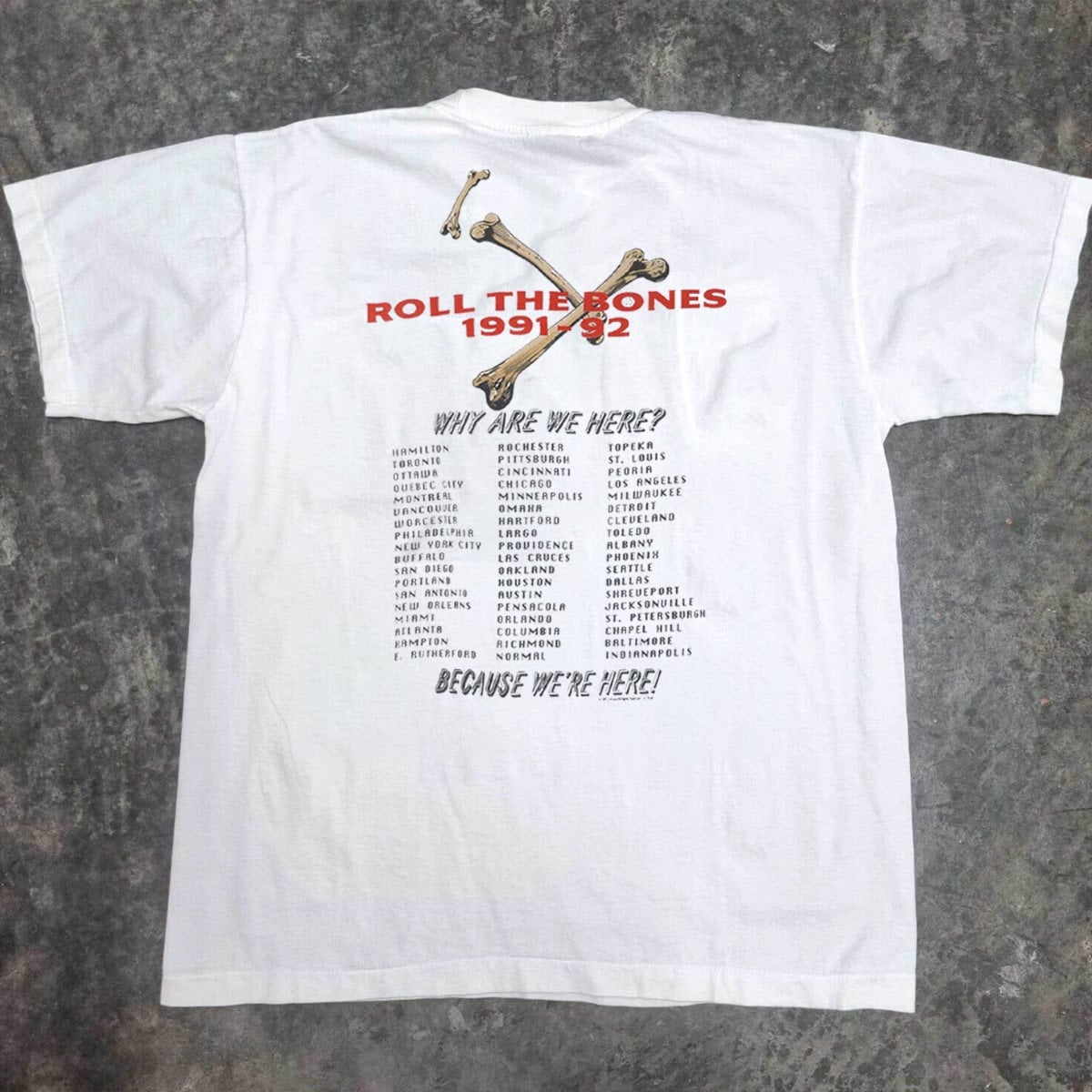Rush Roll The Bones 1991-92 Why Are We Here T-Shirt sold by Swedish ...