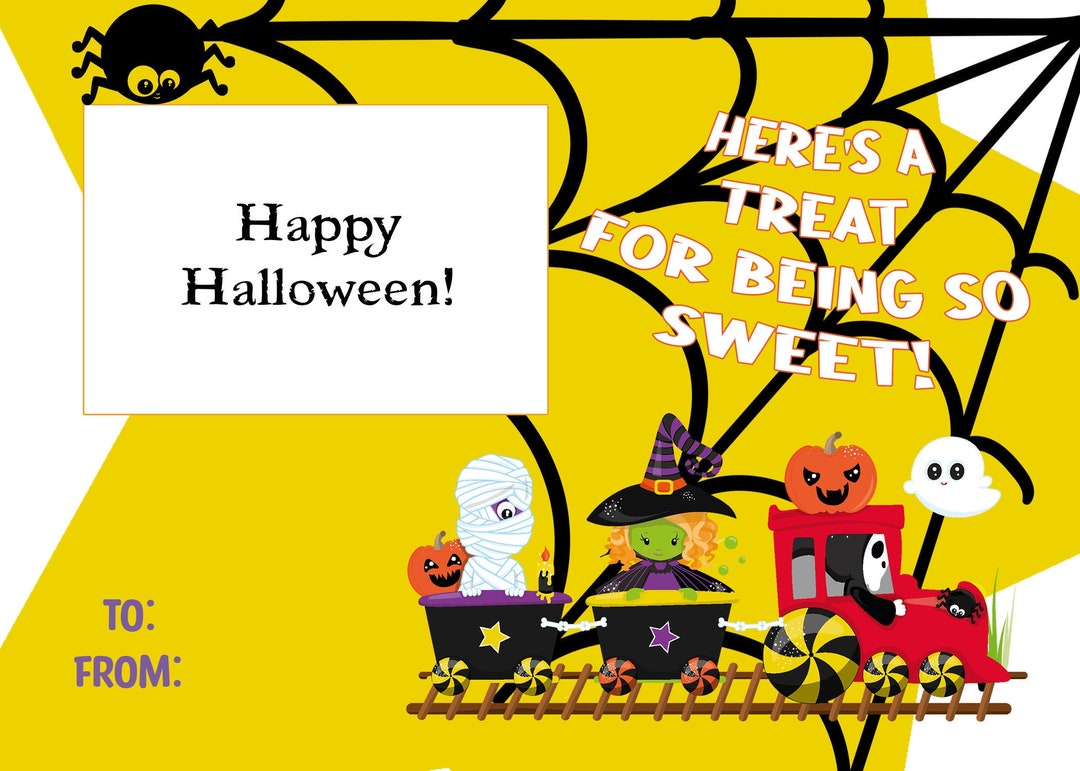 Printable Halloween Gift Card Holder Instant Download Gift - Etsy