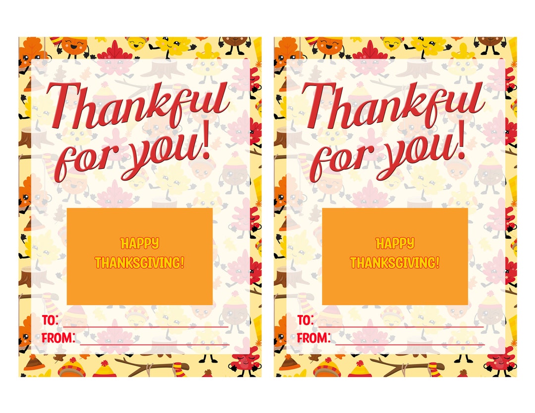 Printable Thanksgiving Gift Card Holder, Instant Download, Gift for ...