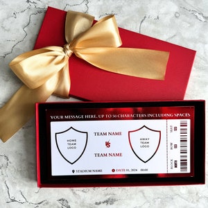 Personalised Football Match Ticket, Custom Event Ticket, Christmas ...